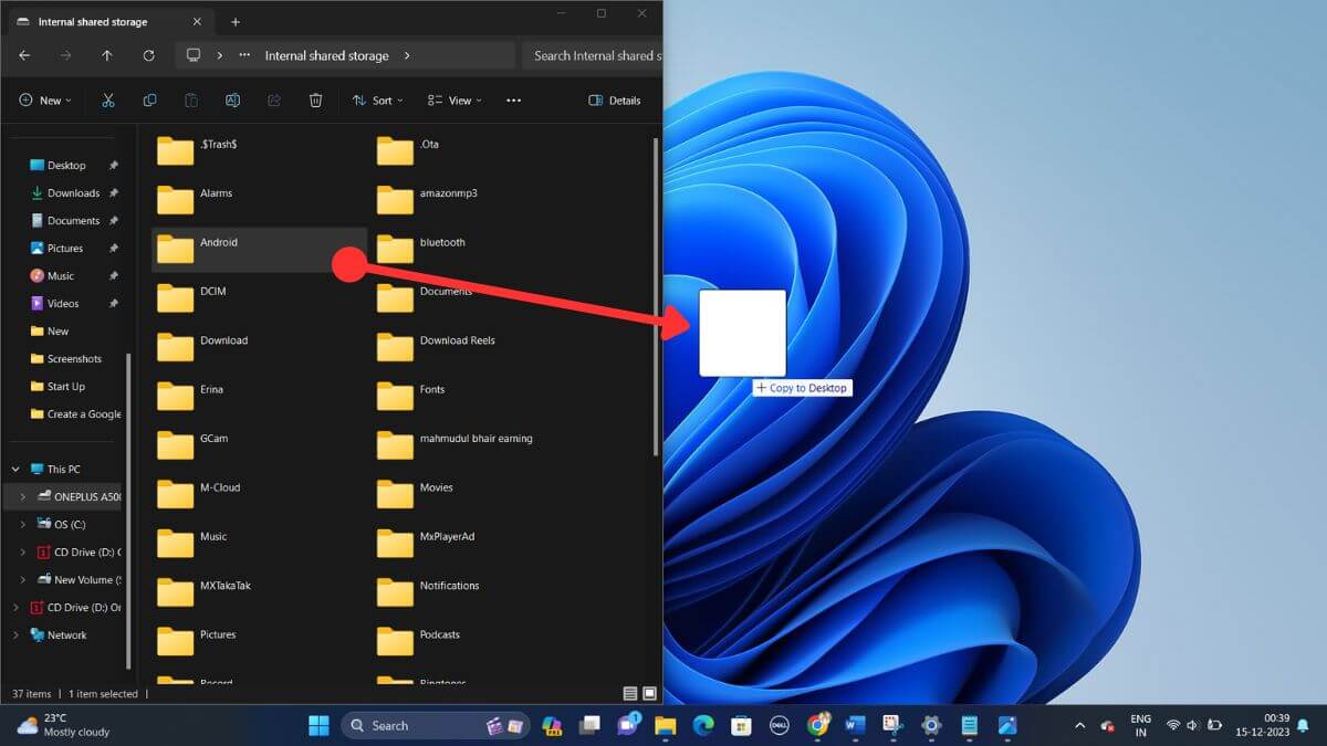 How to Transfer Files from Oneplus Mobile to Laptop (With Screenshots ...