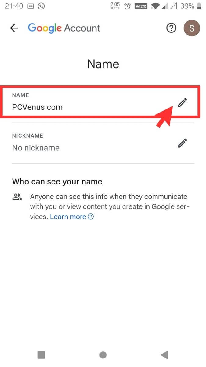 How to Change Your Gmail Name on Any Device (Screenshots) - PCVenus