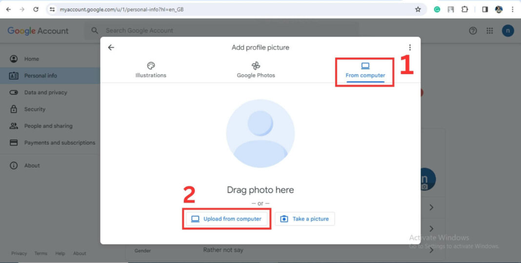 How to Add a Picture to Gmail Profile - PCVenus